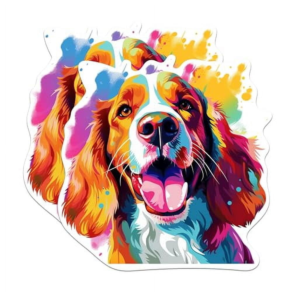 (2 Pack) Welsh Springer Spaniel Dog Breed Magnets- 5 Inches On Longest ...