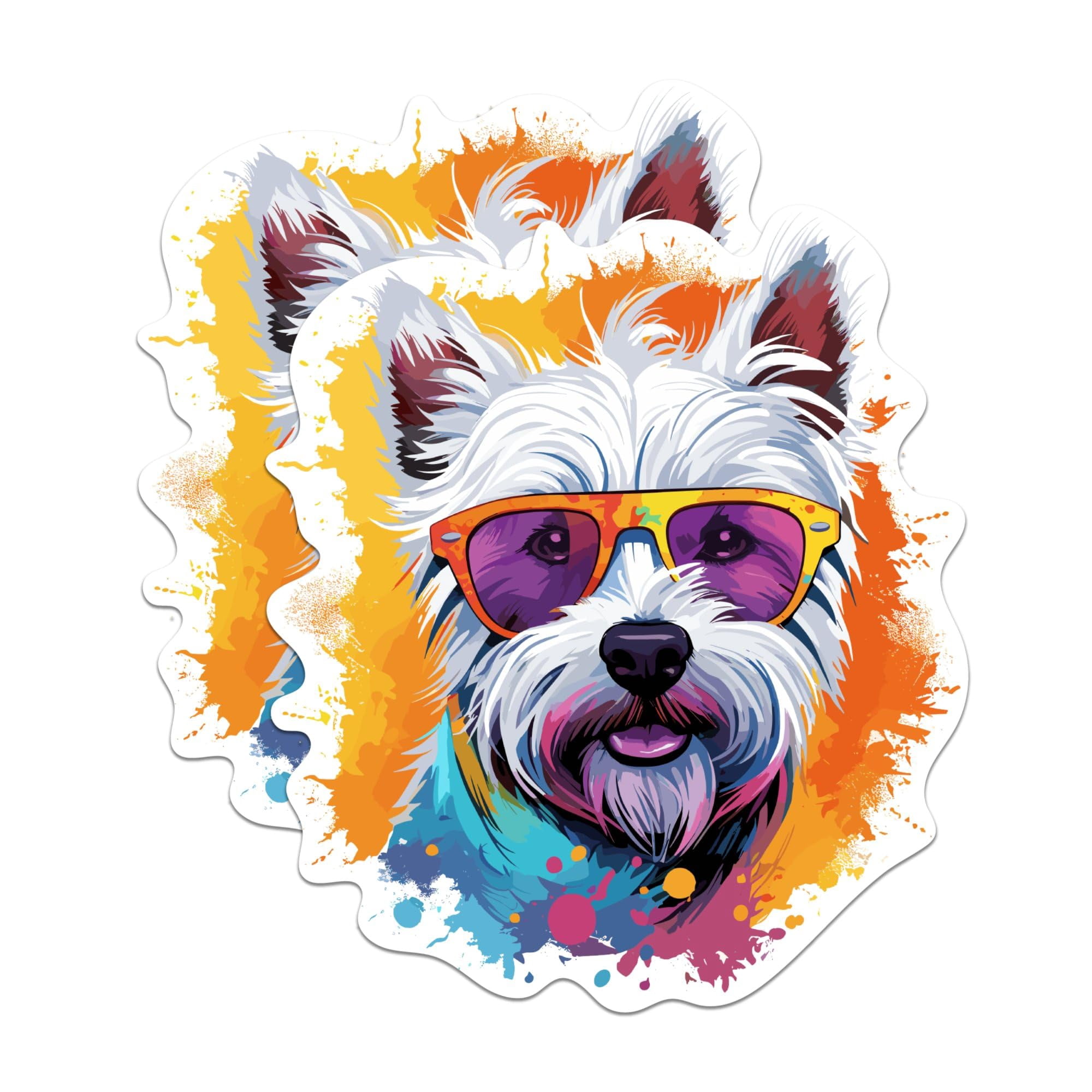 (2 Pack) West Highland White Terrier Dog Stickers - West Highland White ...