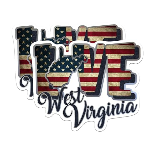 (2 Pack) West Virginia Love State Magnets - WV State USA Flag - Choose ...