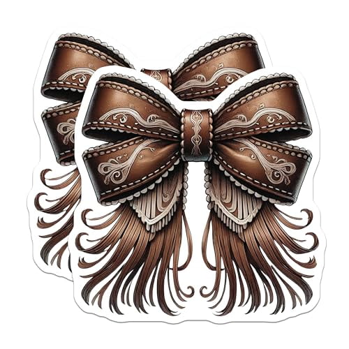 (2 Pack) Western Leather Bow Magnets - Rustic Fridge Magnet - Country ...
