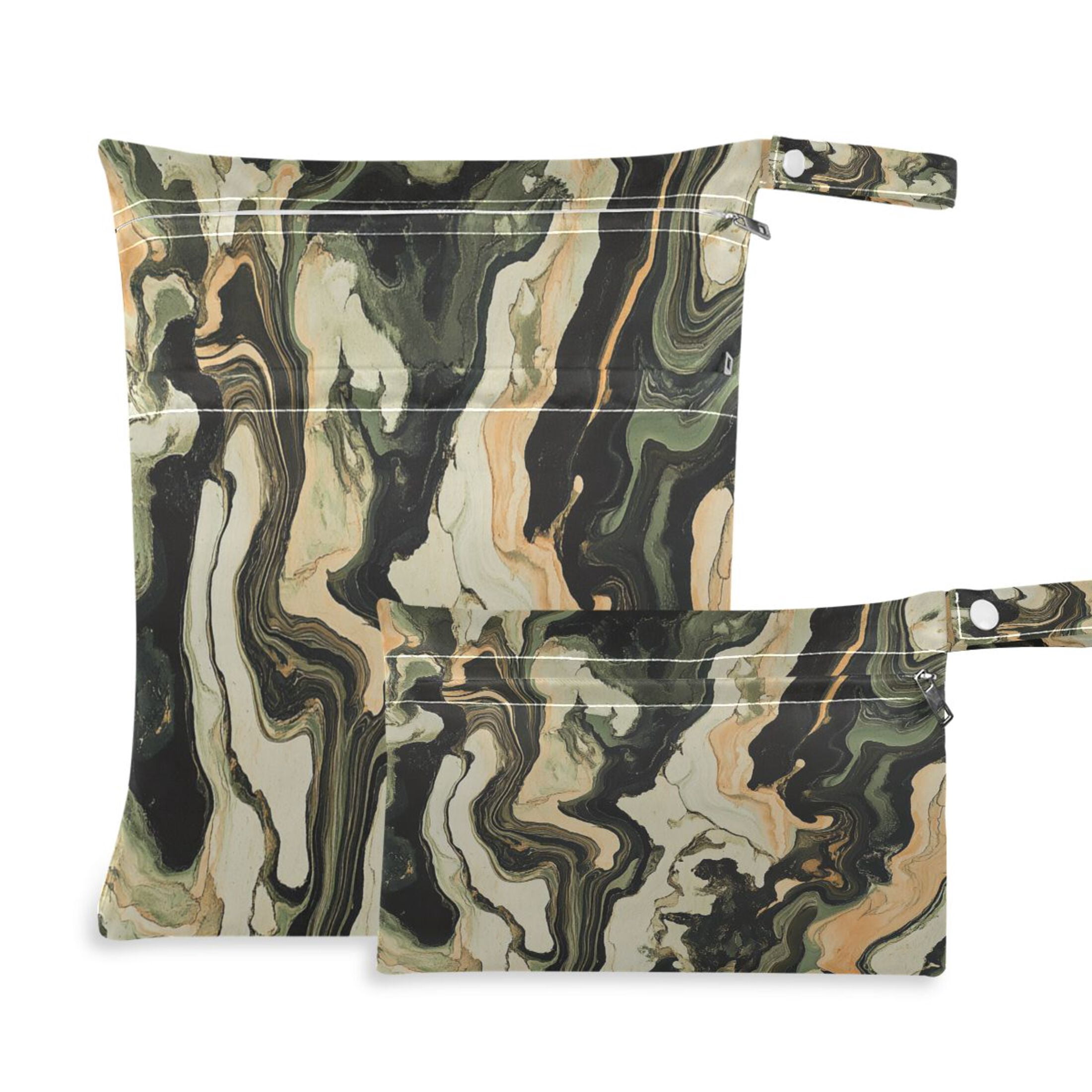 2 Pack Wet Dry Bags Waterproof Reusable Wet Bag with Handle for Travel ...