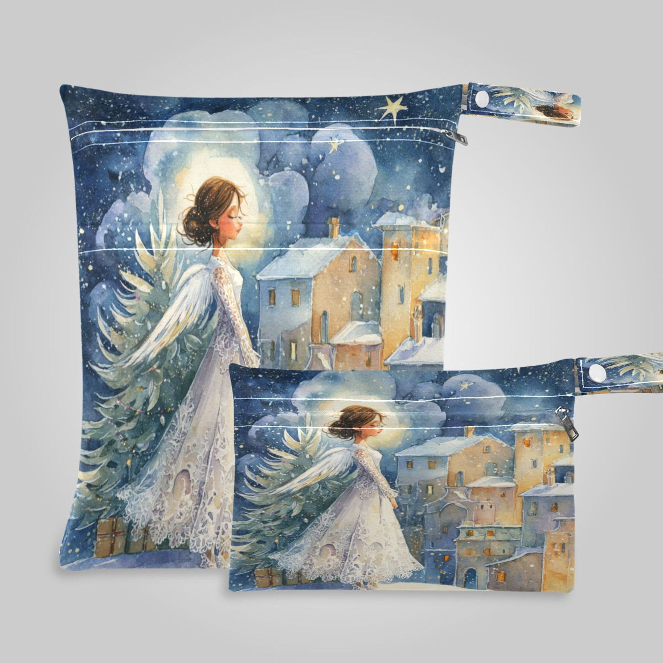 2 Pack Wet Dry Bags,Wedding Angel Waterproof Reusable Dual Zipper Bags ...