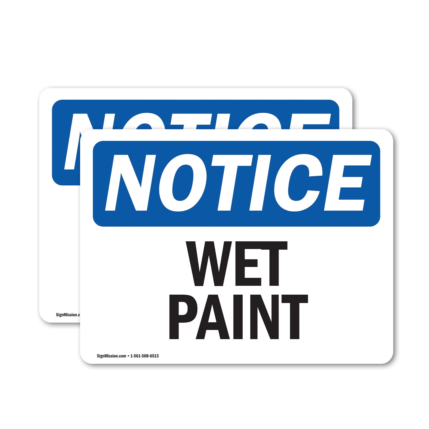 (2 Pack) Wet Paint OSHA Notice Sign 14 Inch X 10 Inch Vinyl Label Decal ...