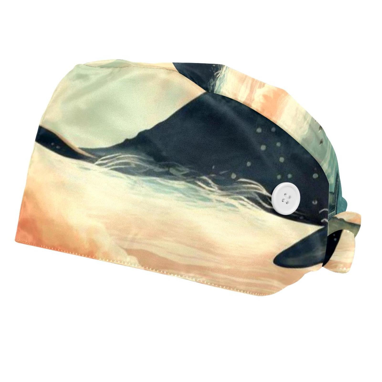 2 Pack Whale Adjustable Bouffant Caps Hats Working Cap - Walmart.com