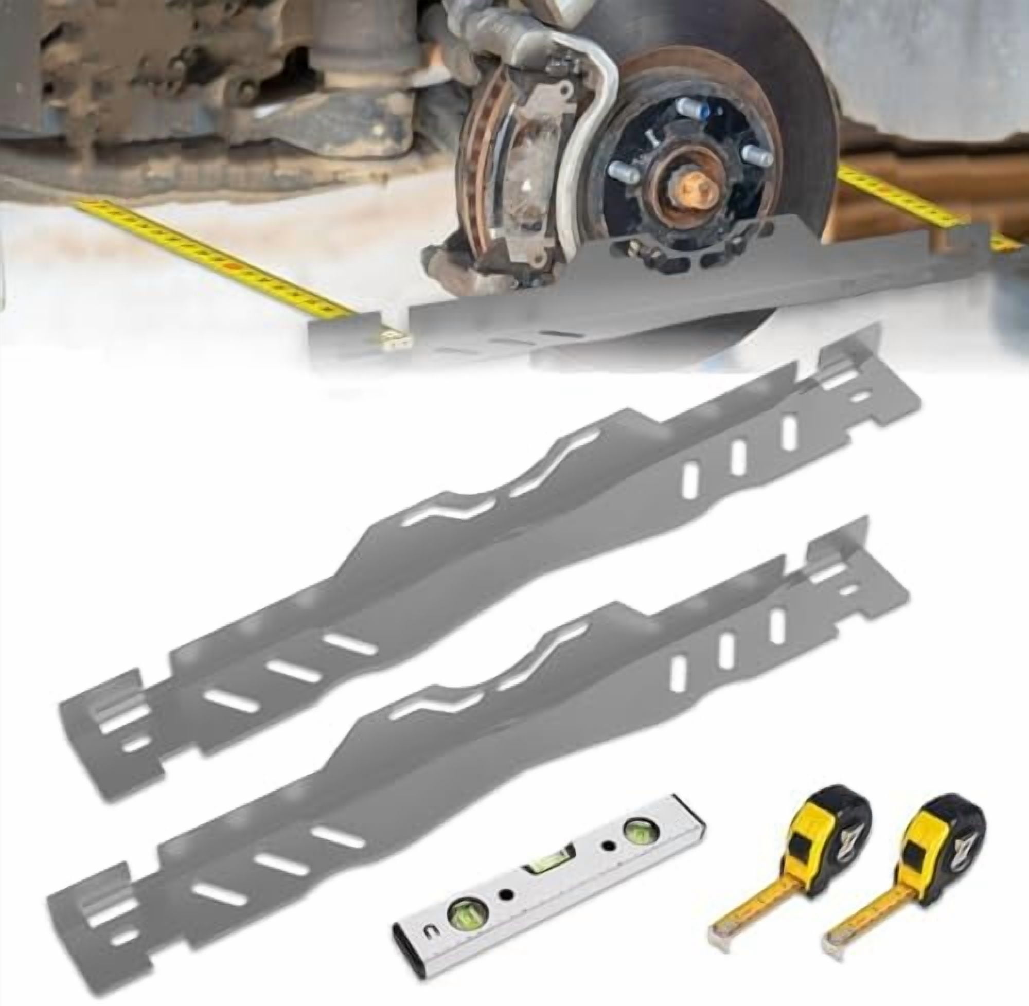 2-Pack Wheel Alignment Tool with Tape Measures and spirit level，Heavy ...