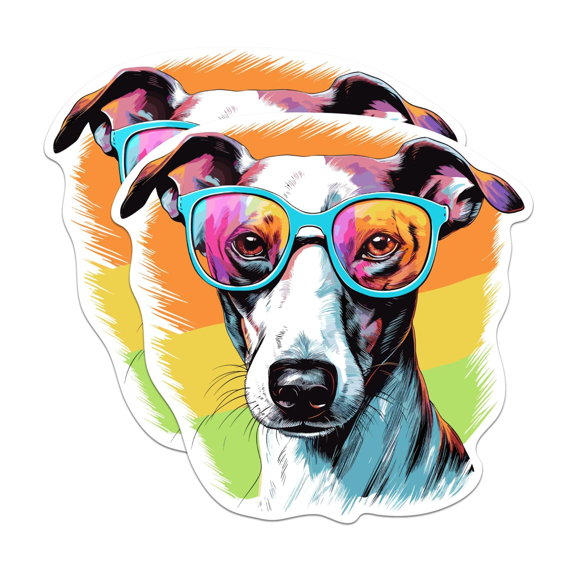 (2 Pack) Whippet Dog Magnets - Whippet with Sunglasses - Choose ...