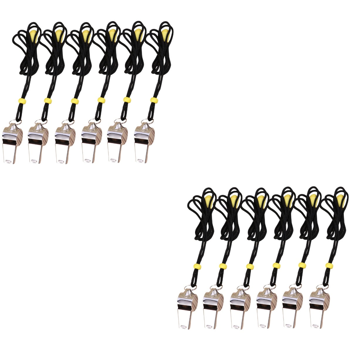 Set of 2 Football Referee Whistle Megaphone Braided Lanyard Hands-free ...