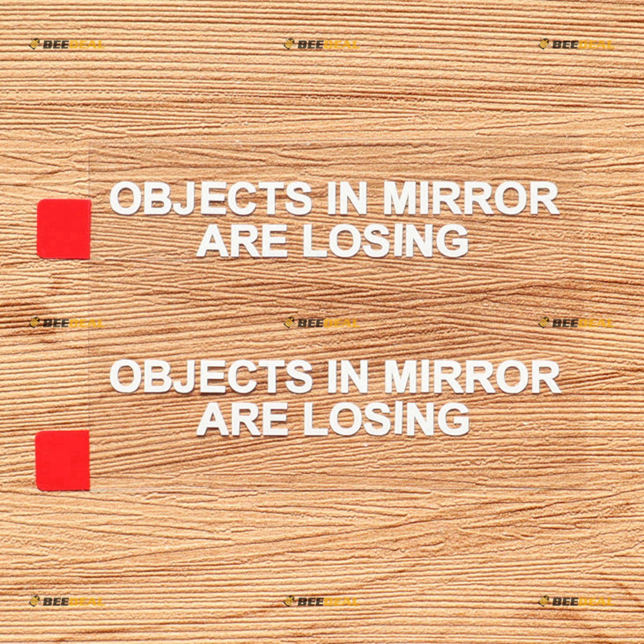 2 Pack White 3 Inches Objects in Mirror are Losing Decal Sticker Vinyl ...