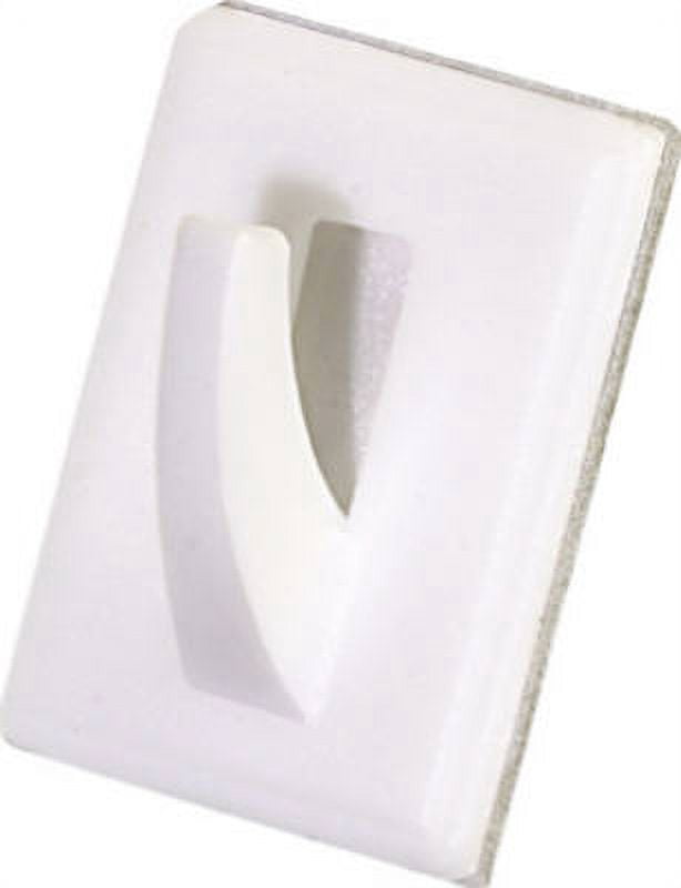 2 Pack White Adhesive Plastic Utility Hook, Each - Walmart.com
