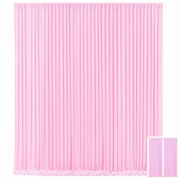 2 Pack White Backdrop Curtains 59"x85" – Wrinkle Free Polyester Drapes ...