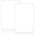 2-Pack White Blank Sign Metal, 12"x 8" Blank Aluminum Sign for Indoor ...