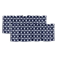2 Pack White Blocks Valance for Window Modern Minimalist Grid Navy Blue ...