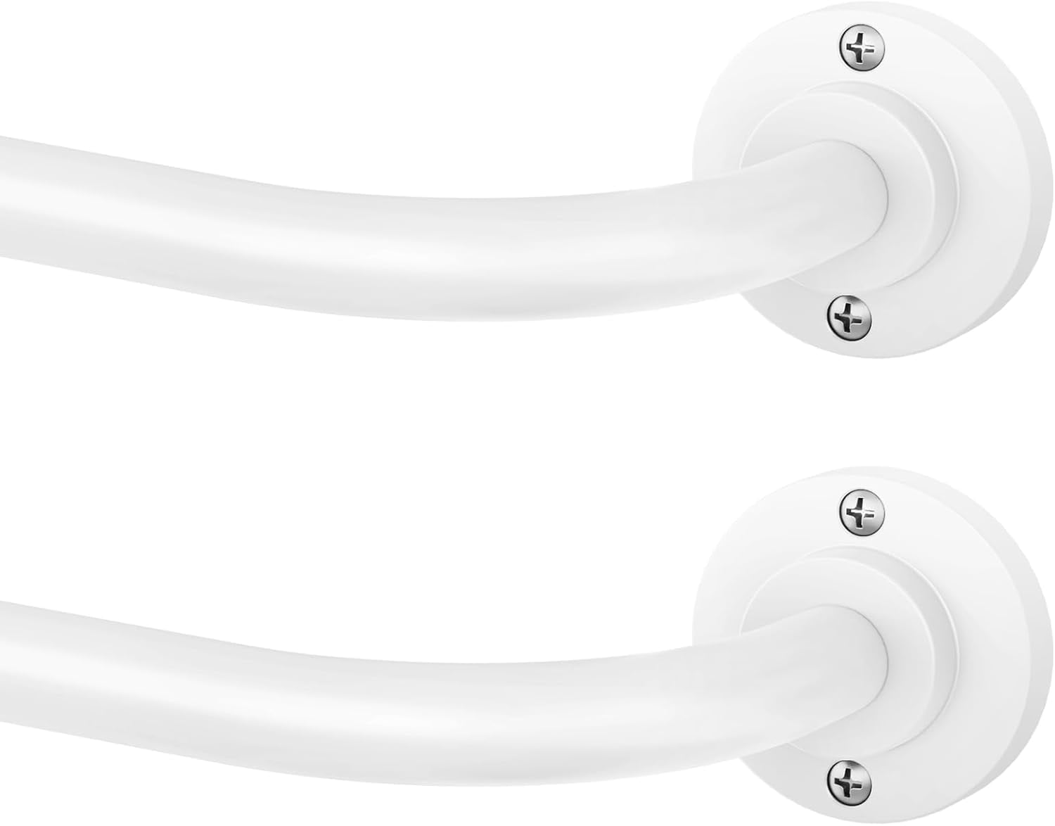 2 Pack White Curtain Rods for Windows 48 To 90 Inch, Blackout Wrap ...