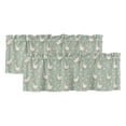 2 Pack White Goose Valance for Window Green Playful Animal Small Eggs ...