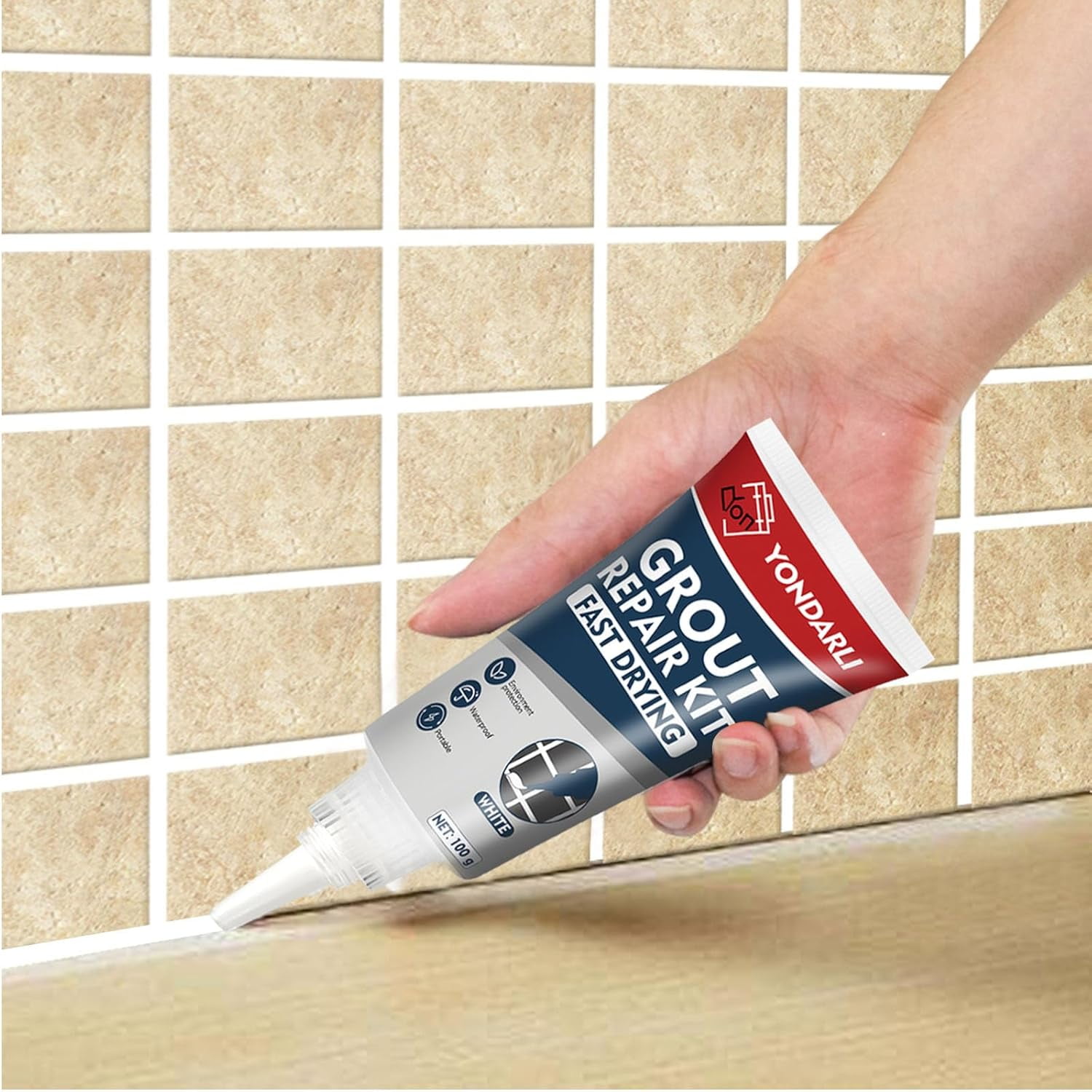 2 Pack White Grout Sealer - Filler Tube, Fast Drying Grout Pen Paint ...