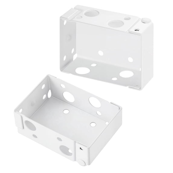 2 Pack White Iron Box Mounting Brackets for Window Blinds Compatible ...