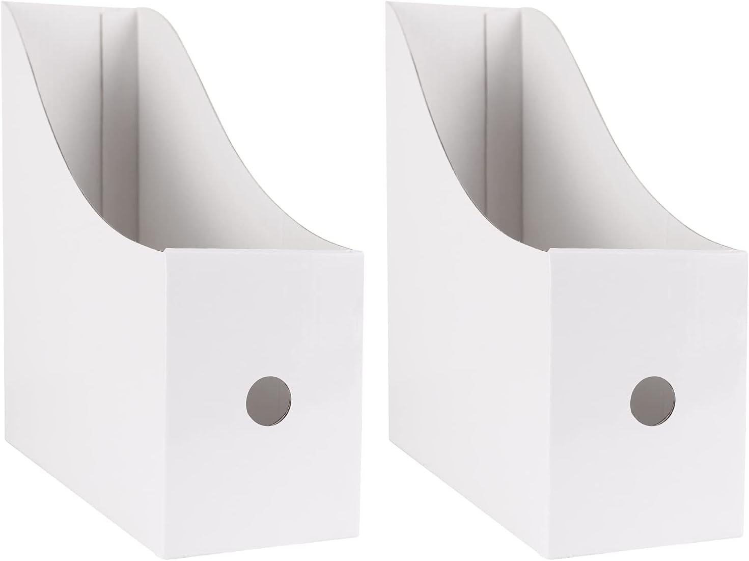 2 Pack White Magazine Holde, Vertical Book Bins for Classroom and ...
