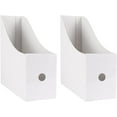 2 Pack White Magazine Holde, Vertical Book Bins for Classroom and ...