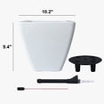 2-Pack White Square ABS Self-Watering Planters with Water Indicator ...