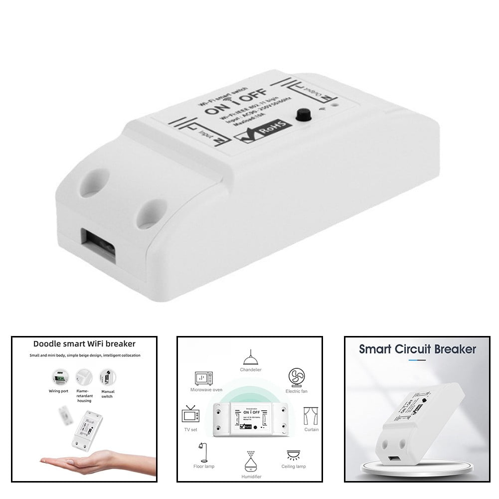 2 Pack WiFi Smart Switch, Wireless Switch Remote Timer Outlet App ...