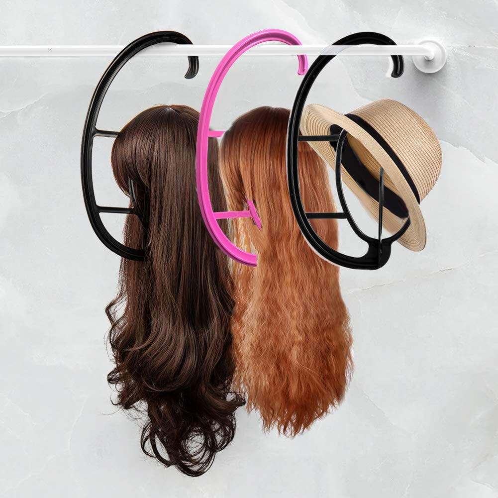 2 Pack Wig Storage, Wig Hanger, Portable Collapsible Durable Sturdy Wig ...