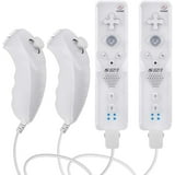 TechKen 2-Pack Wii Remote and Nunchuk Controller with Motion Plus ...