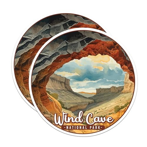 (2 Pack) Wind Cave National Park Bumper Magnet - US National Park ...