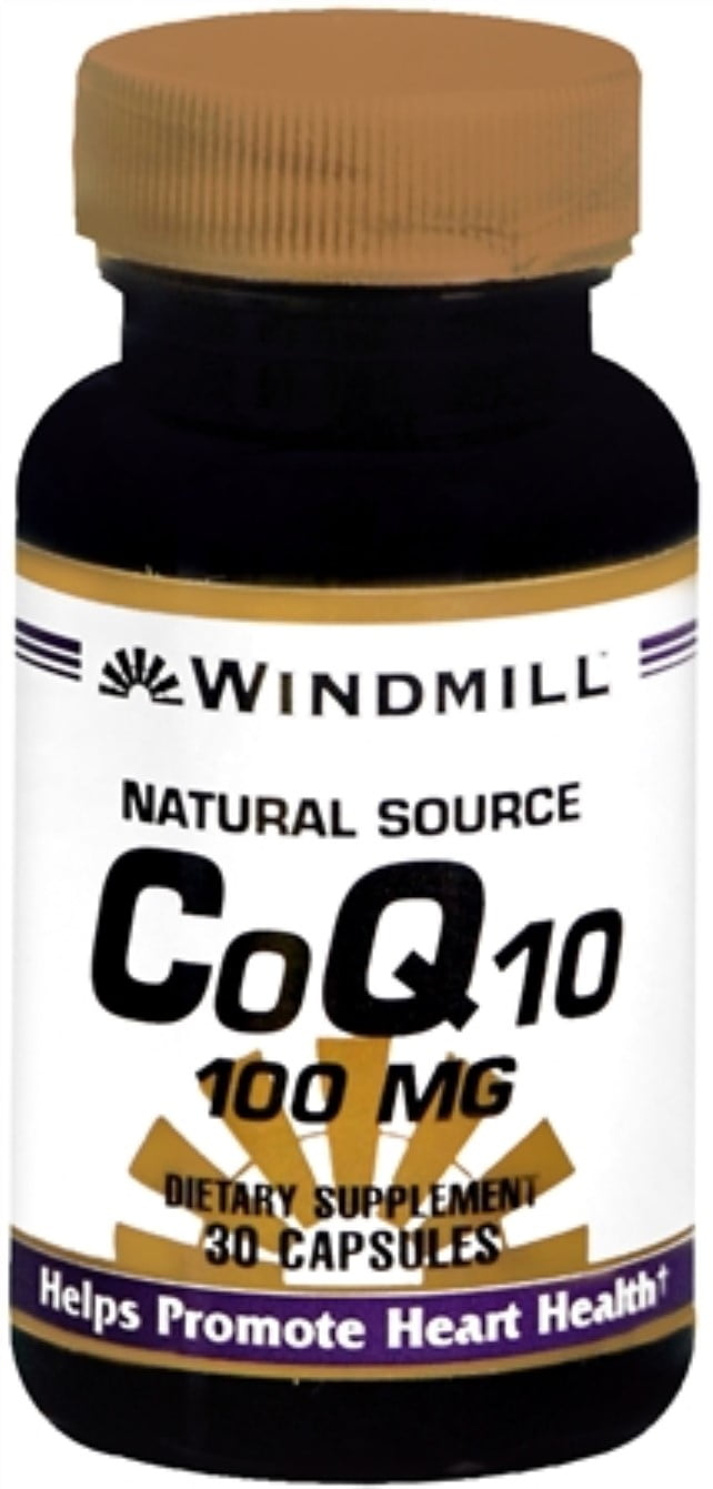2 Pack - Windmill CoQ10 100 mg Capsules Natural Source 30 Capsules - Walmart.com