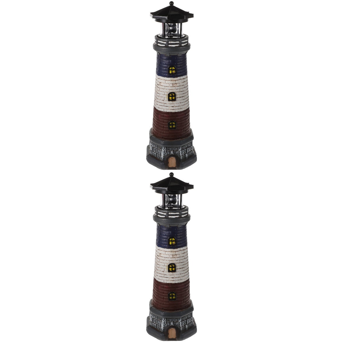 2 Pack Windmill Lighthouse Outdoor Garden Solar LED Decoration Work - Walmart.com