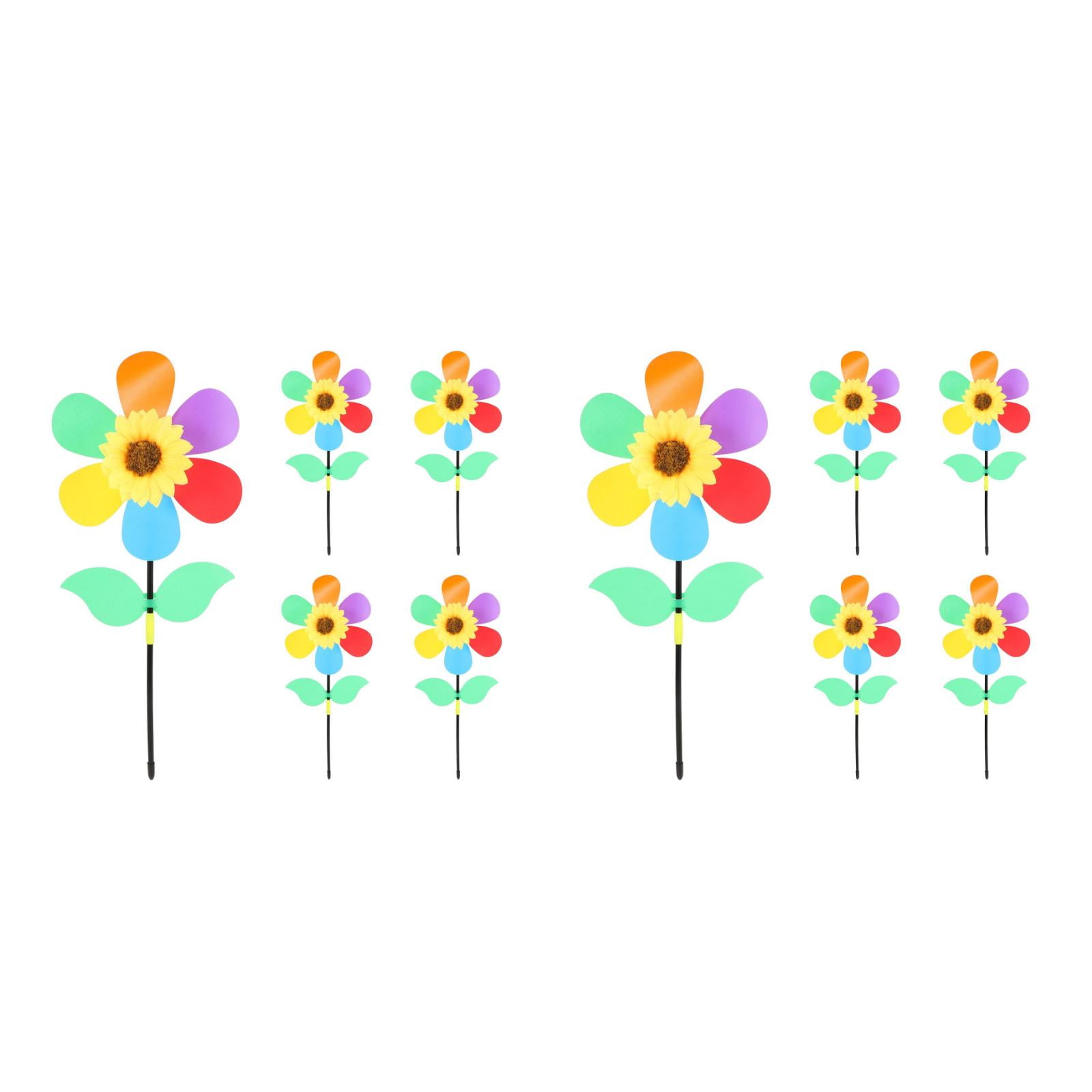 2 Pack Windmill Six Leaf Plastic Colorful Spinners - Walmart.com