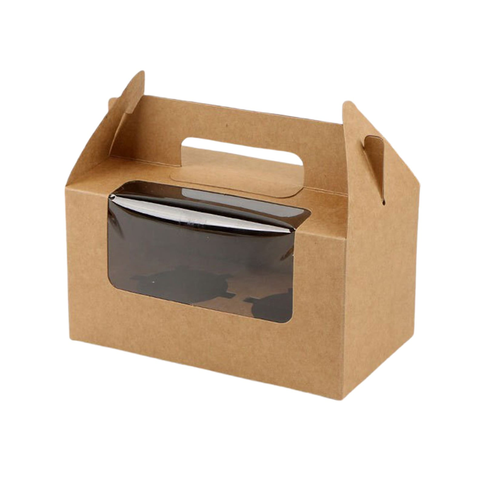2 Pack Window Cupcake & Takeout Container With Easy Carry Handle Secure ...
