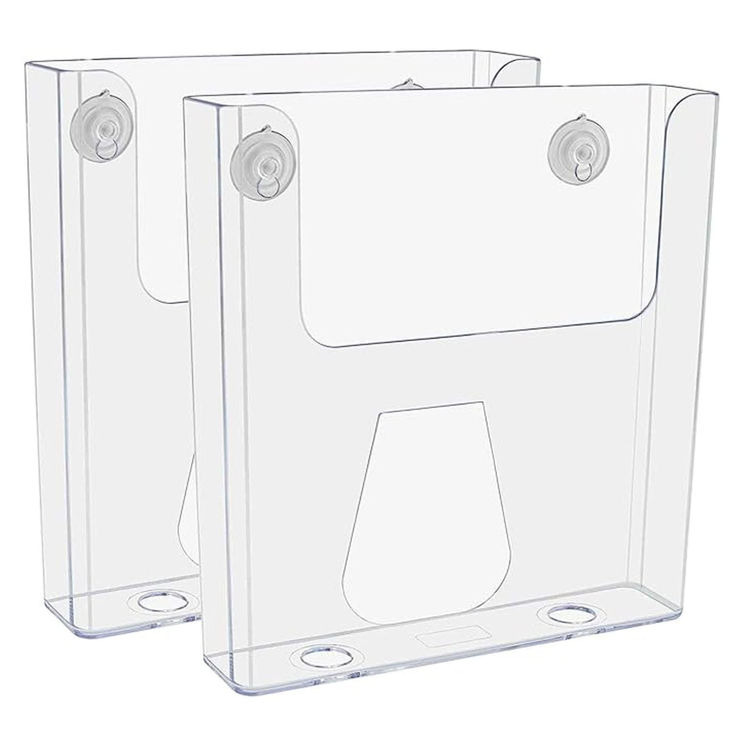 2 Pack Window Mount Brochure Holder with Suction Cups for 8.5" Flyers ...