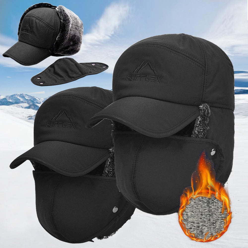 IC ICLOVER Winter Trapper Trooper Hat, Windproof Thermal Russian ...