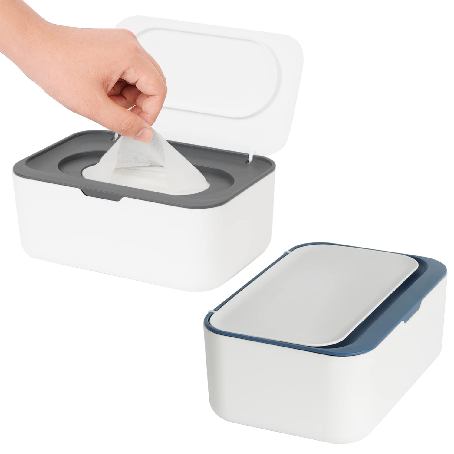 2 Pack Wipes Dispenser, Wipe Holder for Baby & Adult, Refillable Wipe ...