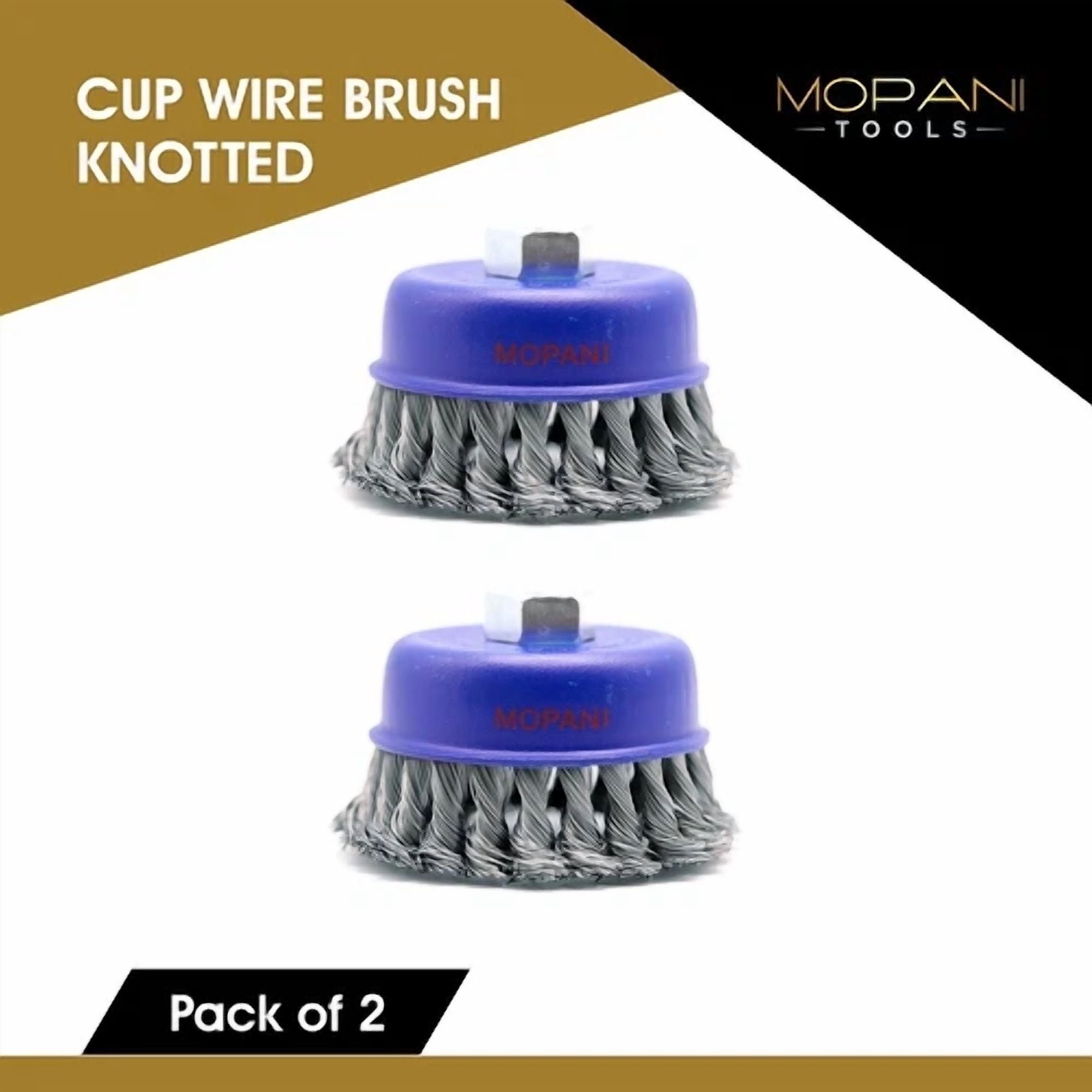4 Inch Cup Wire Brush (Twisted/Knotted) For 5/8"-11 Angle Grinders - 2 ...