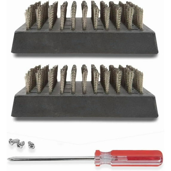2-Pack Wire Grill Brush Replacement Heads, Grill Cleaning Bristle Brush ...