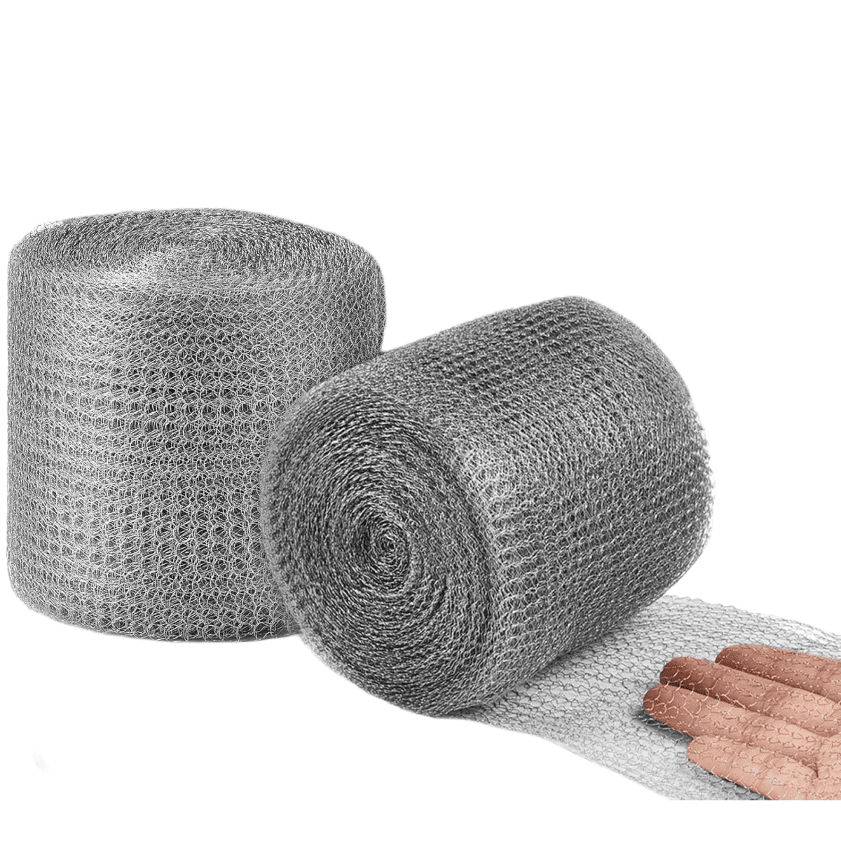 2 Pack Wire Roll Mesh Hole Fill Fabric Stainless Steel Mesh，Flexible ...