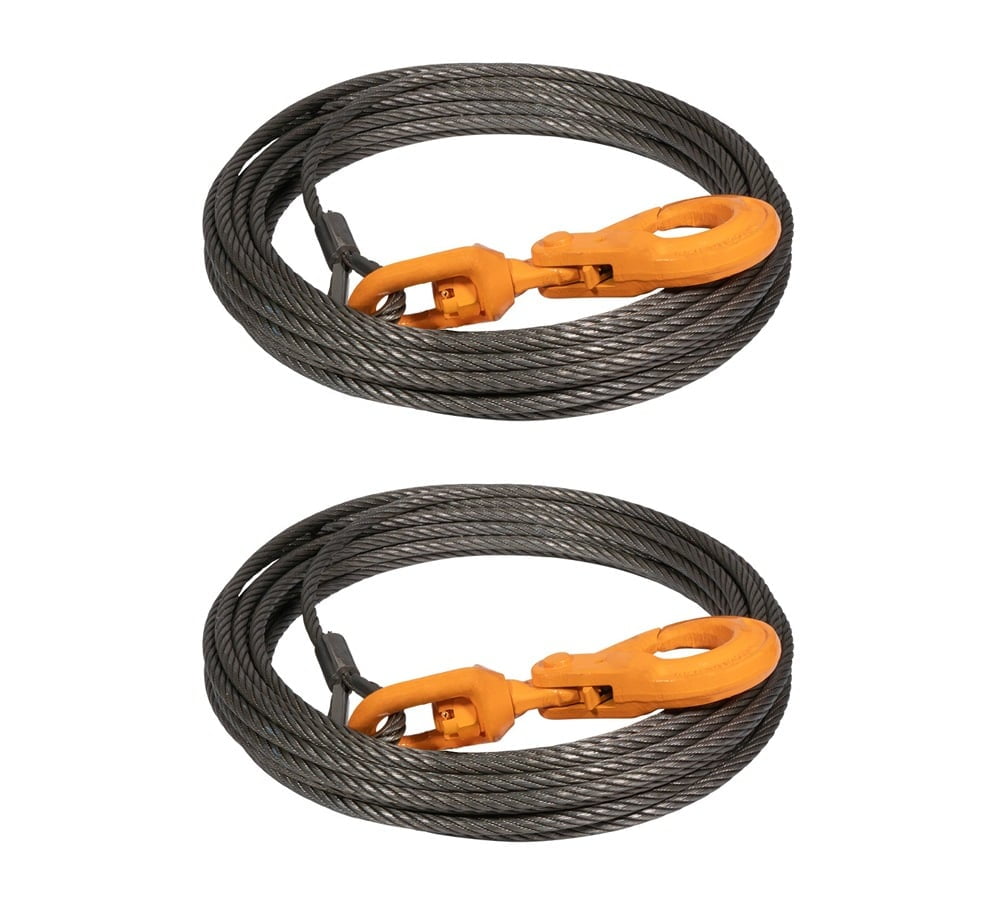 2 Pack Wire Rope Steel Core Winch Cable IWRC 9/16"x50' Self Locking ...