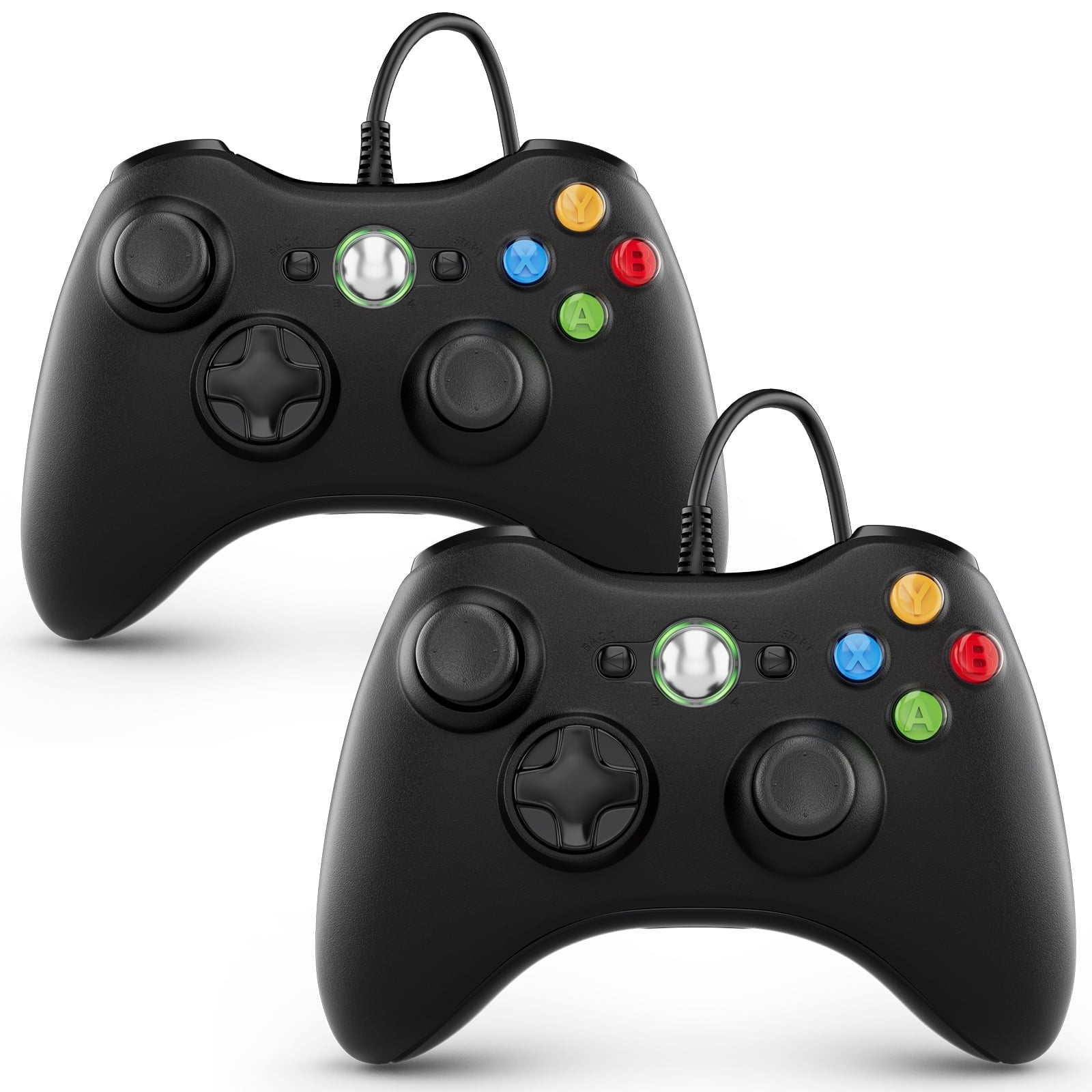 2-Pack Wired Controller for Xbox360/PC, 71 in/1.8m USB Cable , Double ...