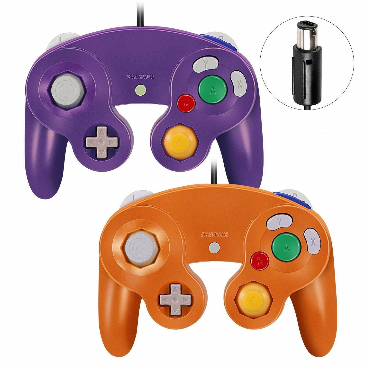 2 Pack Wired NGC Controller Gamepad for Nintendo GameCube GC & Wii U ...