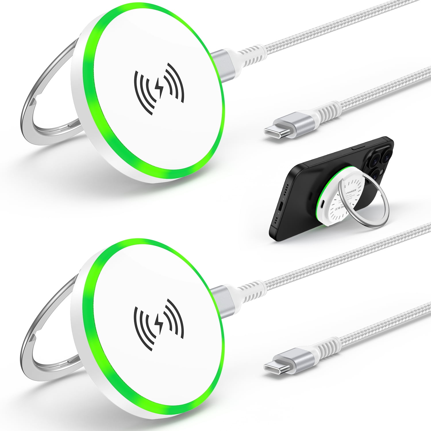 iPhone Wireless Charger Mag-Safe Charger 2 Pack, 15W iPhone Magnetic ...