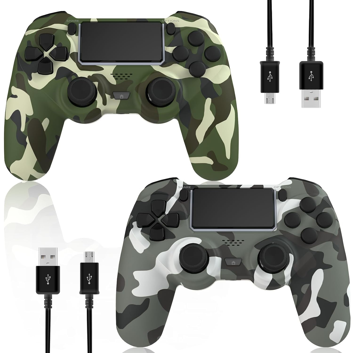 2 Pack Wireless Controller for PS4/Pro/PS3,Wireless Remote Gamepad with ...