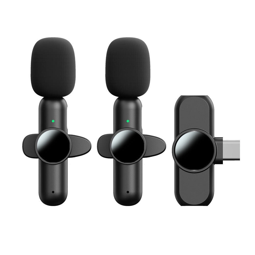 2 Pack Wireless Lavalier Microphones For Androidiphonecomputerlaptopusb C To Usb Adaptor