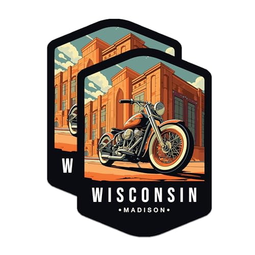 (2 Pack) Wisconsin State and Capitol Magnets - WI State Magnet - Choose ...