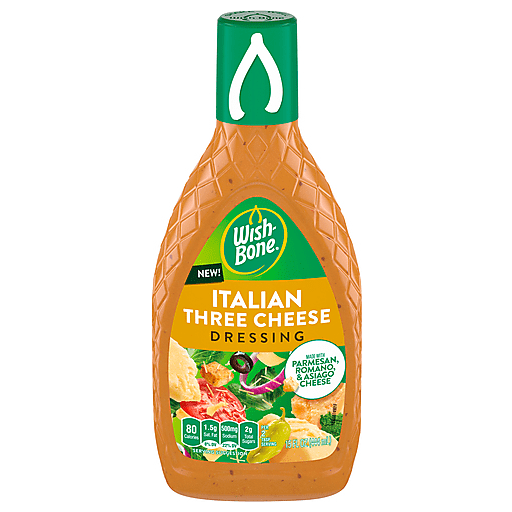 Wish-Bone Dressing, Italian Three Cheese, 15 oz, 2 Pack, Parmesan ...