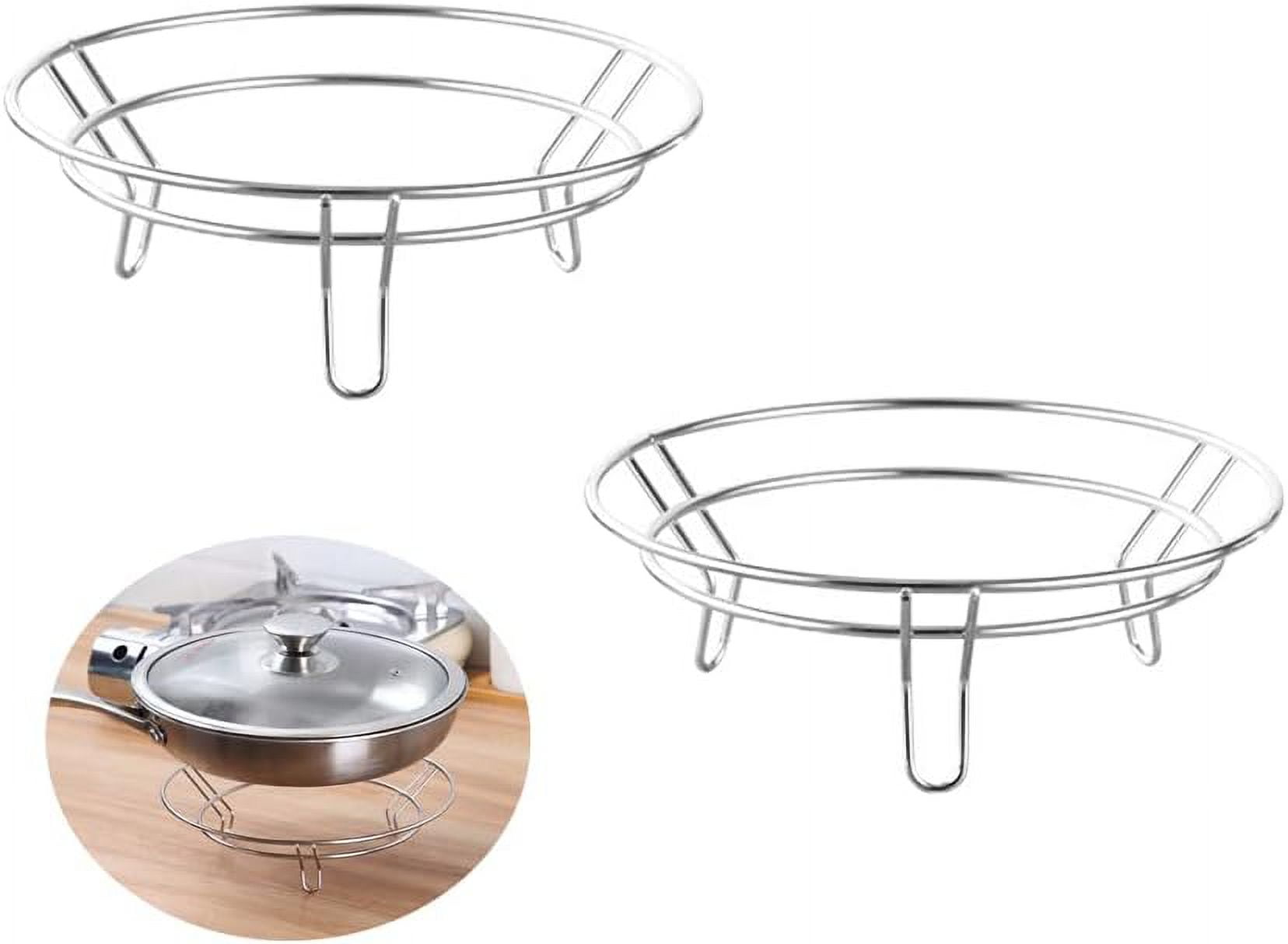 2 Pack Wok Pan Holder Hot Stir-Fry Pans Wire Rack Steamer Dish Base ...