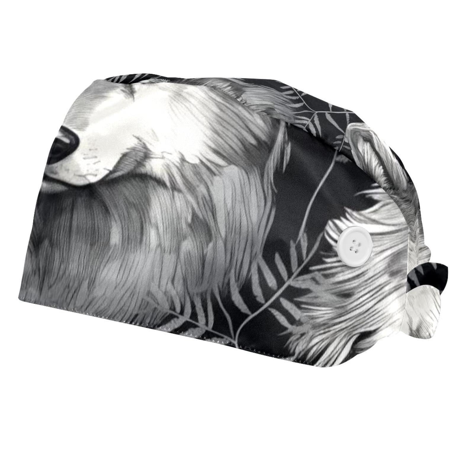 2 Pack Wolf Adjustable Bouffant Caps Hats Working Cap - Walmart.com