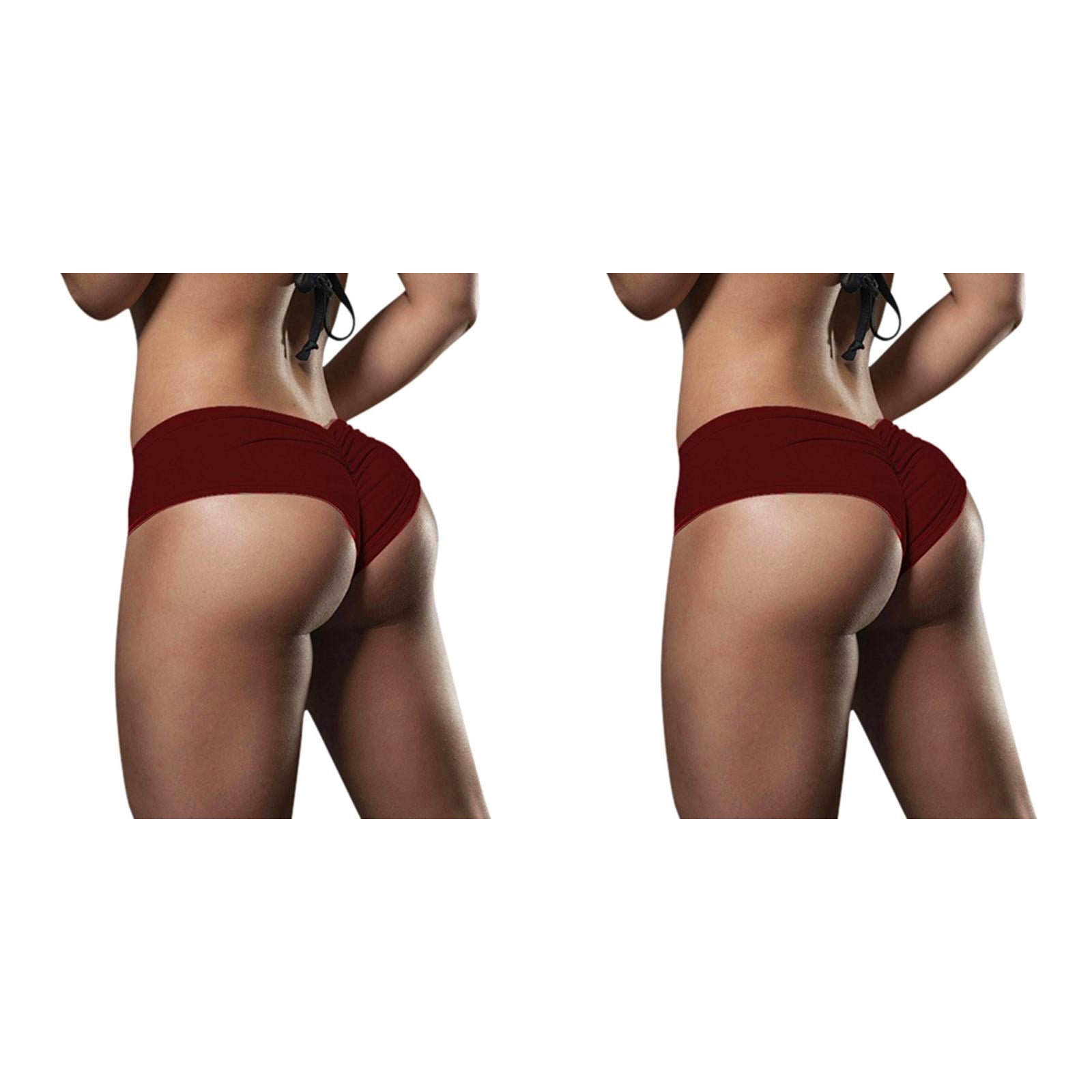 2 Pack,Women Basic Bike Shorts Compression Workout Leggings Shorts Capris Bikini Bottoms High ...