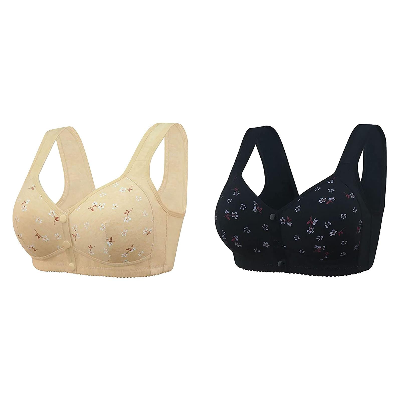 2-Pack,Women Lace Front Button Shaping Cup Adjustable Shoulder Strap ...