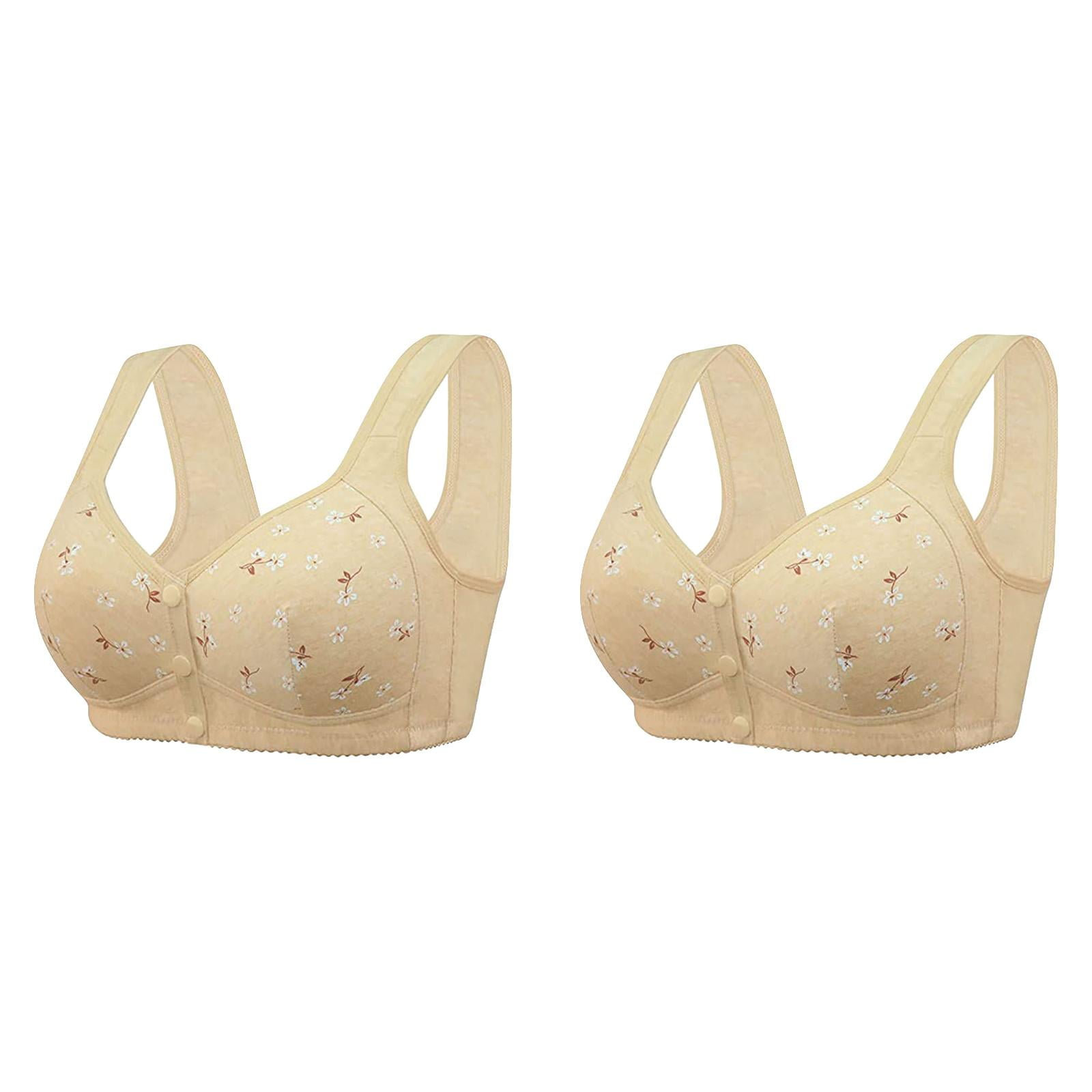 2 Pack,Women Lace Front Button Shaping Cup Adjustable Shoulder Strap ...